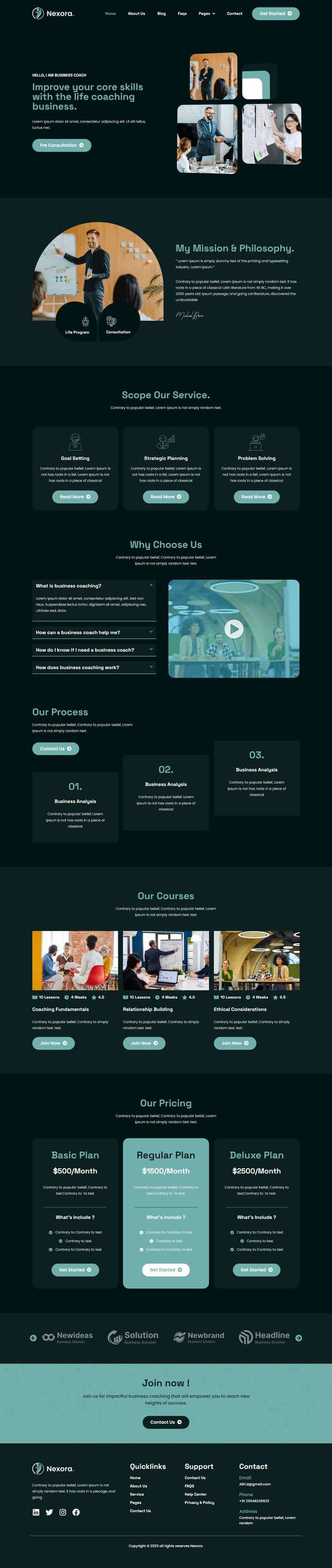 Nexora - Business Coaching Elementor Pro Template Kit by awaiken | ThemeForest